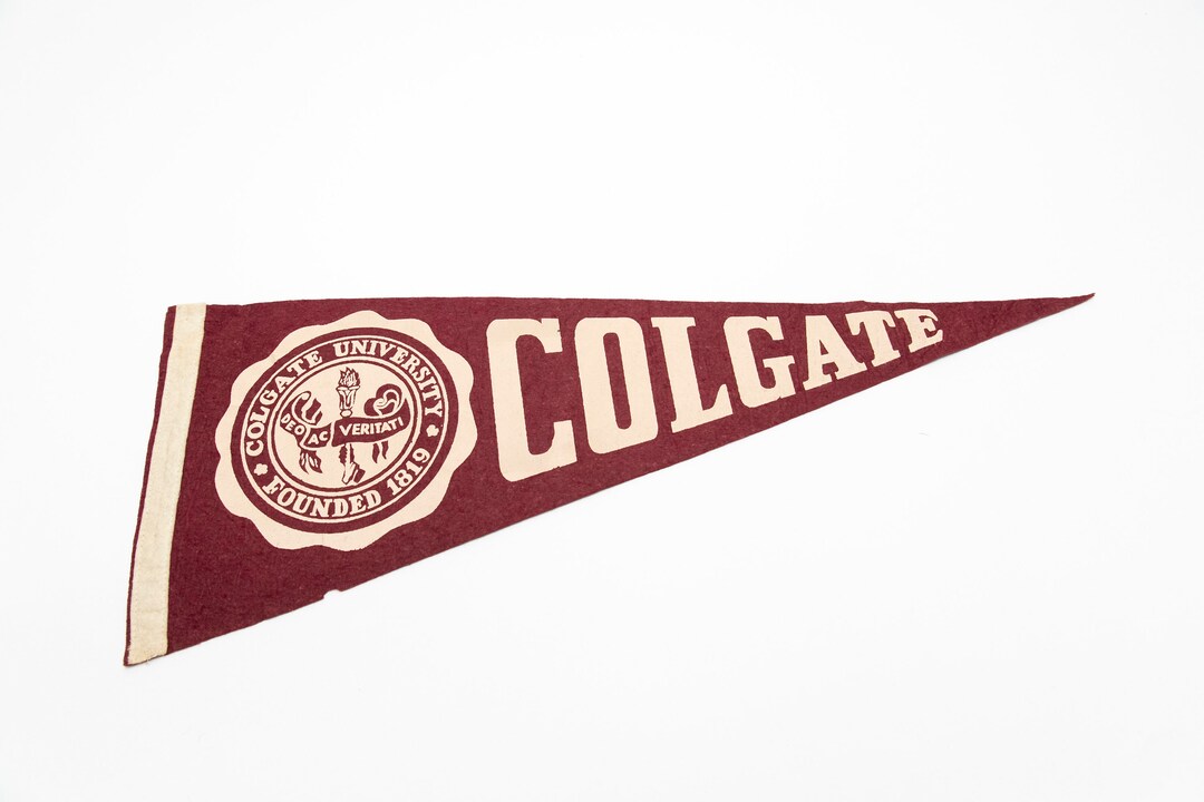 Large Vintage Colgate University Souvenir Felt Pennant - Etsy