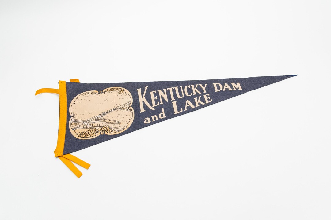 Vintage Kentucky Dam and Lake Souvenir Felt Pennant - Etsy