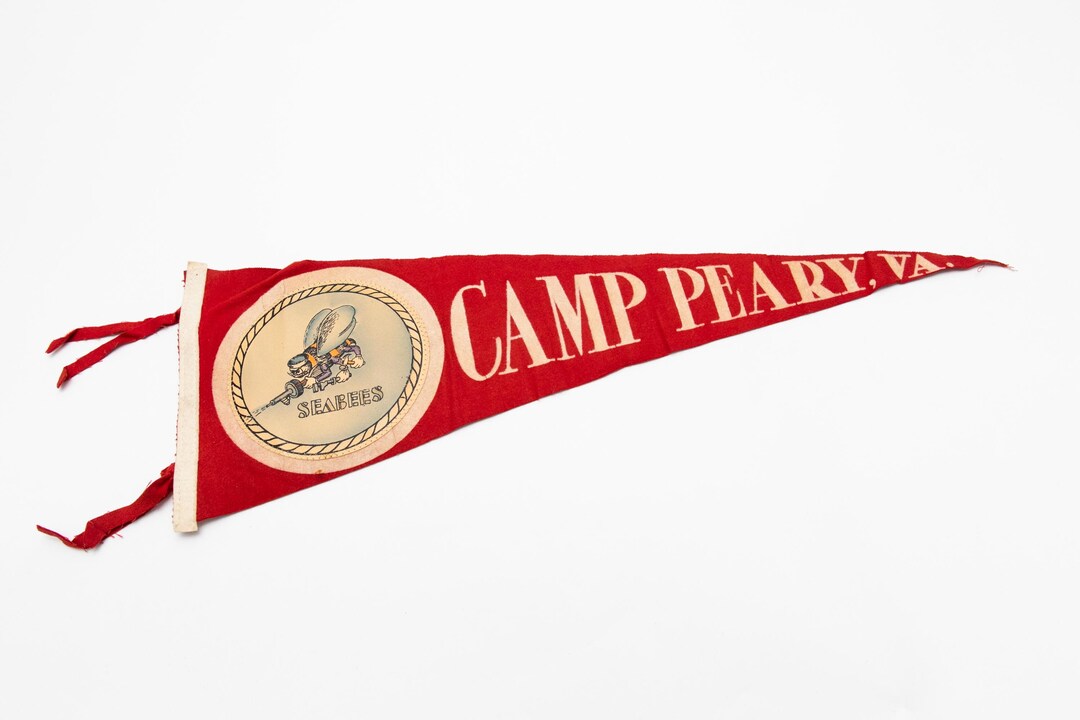 Vintage U.S. Navy Seabees Camp Peary Virginia Souvenir Felt Pennant - Etsy