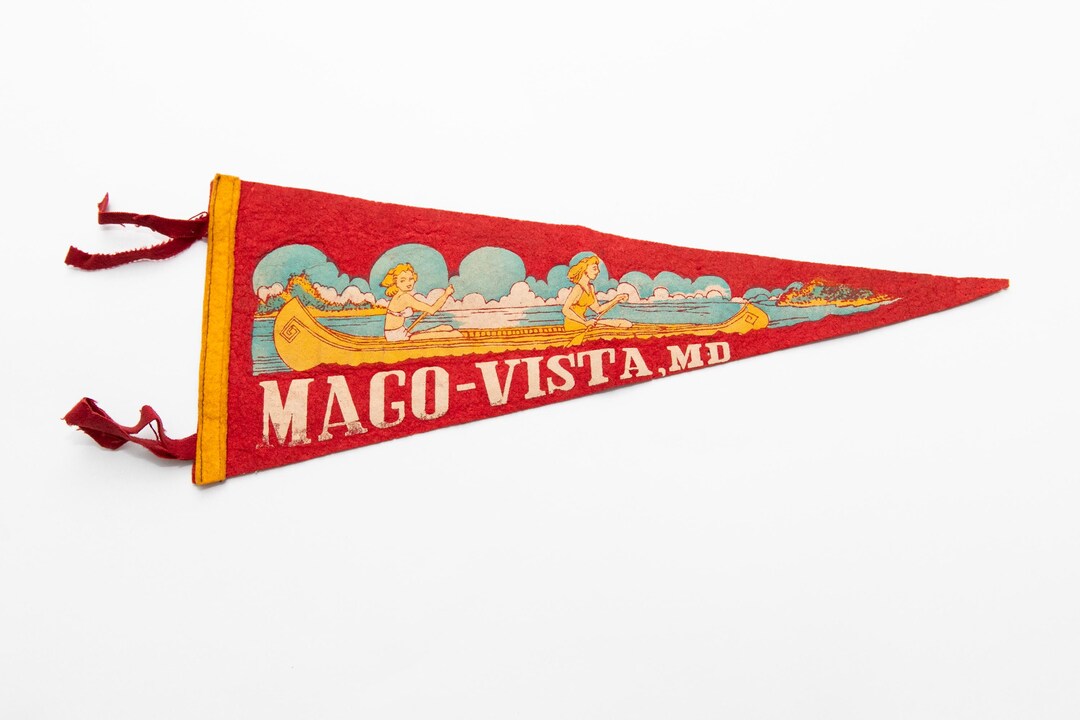 Vintage Mago-vista Maryland Souvenir Felt Pennant - Etsy