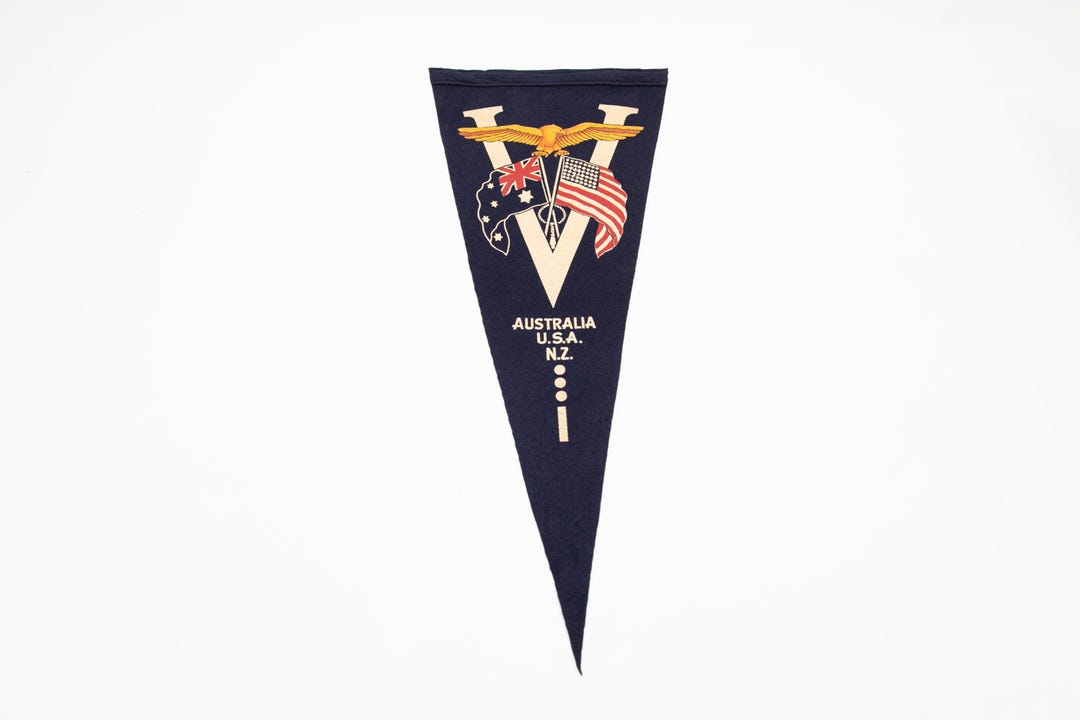Vintage WWII Australia USA and New Zealand Victory Souvenir Felt ...