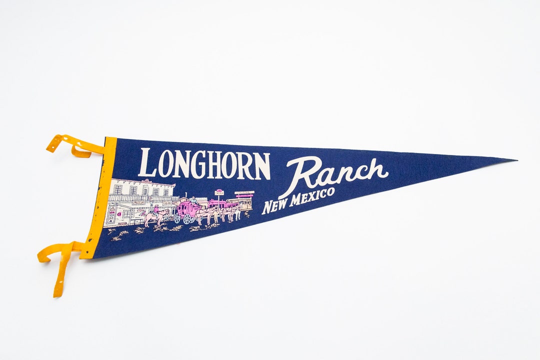 Vintage Longhorn Ranch New Mexico Souvenir Felt Pennant - Etsy