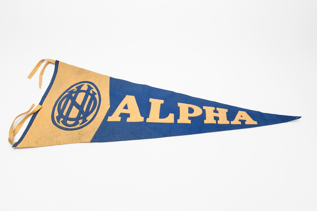Large Vintage OSU Alpha Souvenir Felt Pennant 15x34 School Fraternity ...