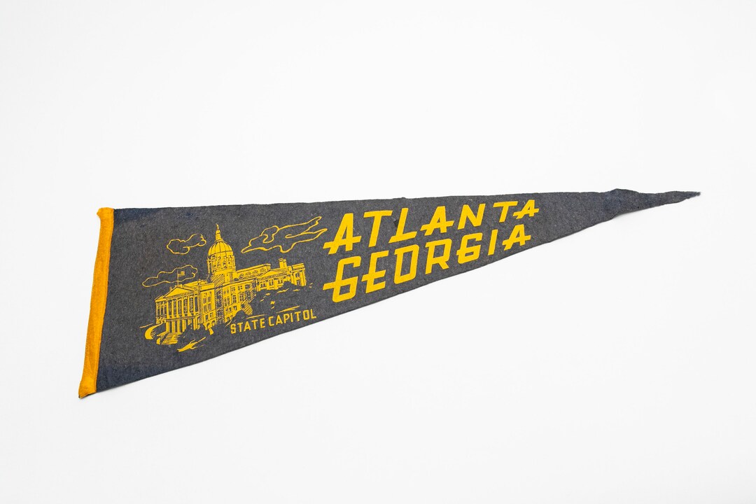 Vintage State Capitol Building Atlanta Georgia Souvenir Felt Pennant - Etsy