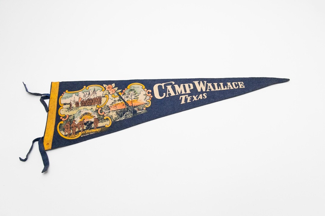 Vintage WW2 U.S. Army Camp Wallace Texas Souvenir Felt Pennant - Etsy