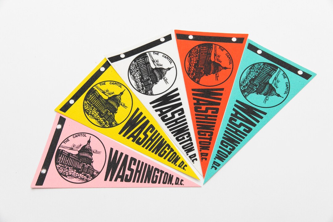 Vintage U.S. Capitol Building Washington, D.C., Souvenir Felt Mini ...