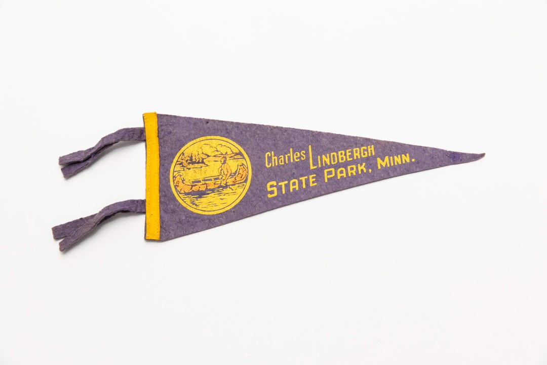 Vintage Charles Lindbergh State Park Minnesota Souvenir Felt Pennant - Etsy