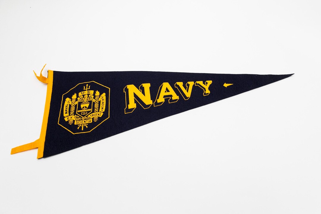Large Vintage U.S. Naval Academy Annapolis Maryland Souvenir Felt ...