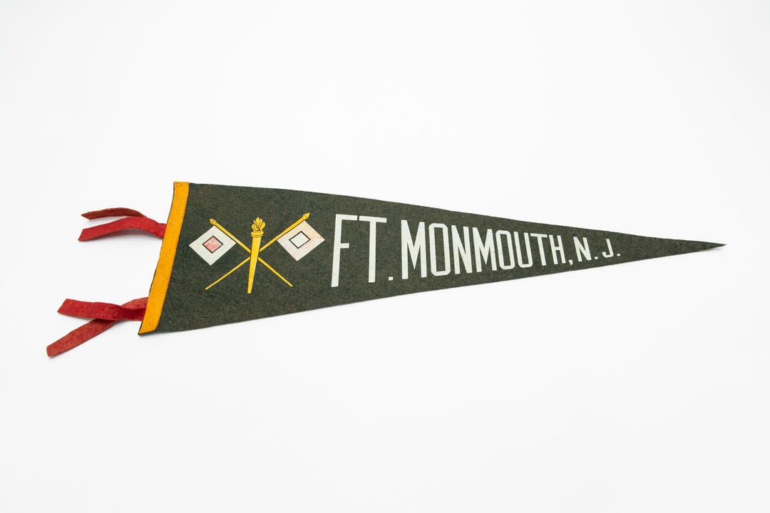 Vintage Fort Monmouth New Jersey Army Signal Corps Souvenir Felt ...