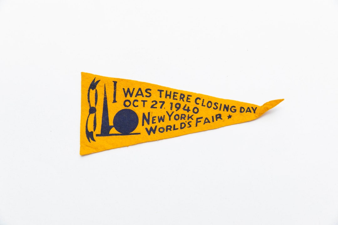 Vintage 1940 New York World's Fair Closing Day Souvenir Felt Pennant - Etsy