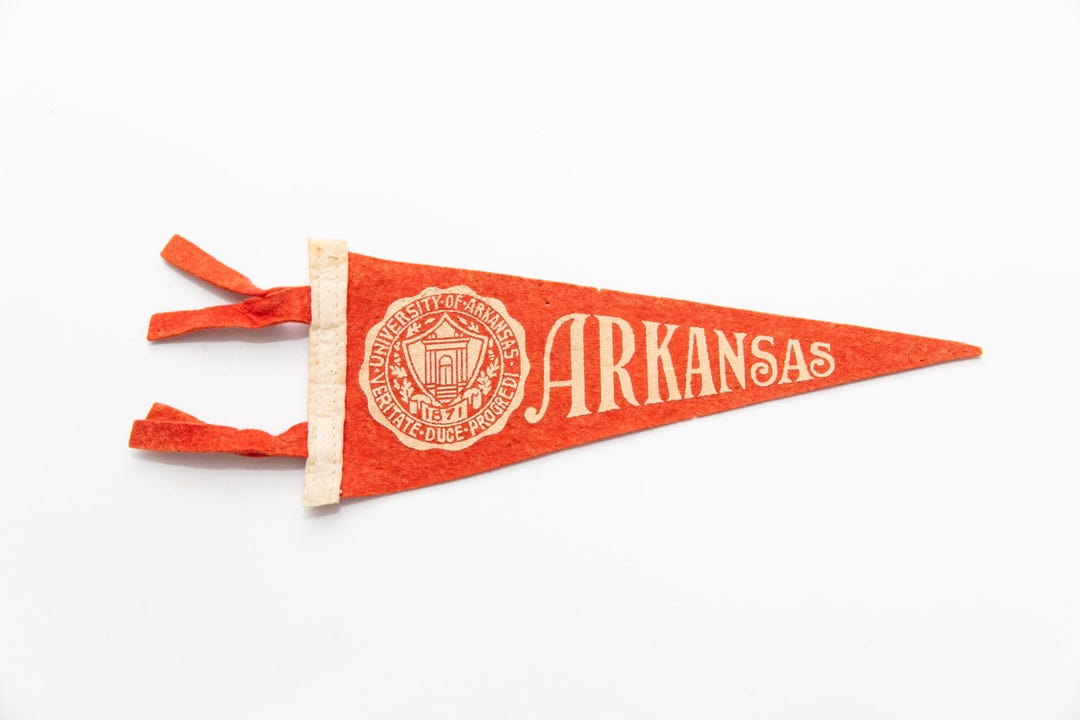 Vintage University of Arkansas Souvenir Mini Felt Pennant - Etsy
