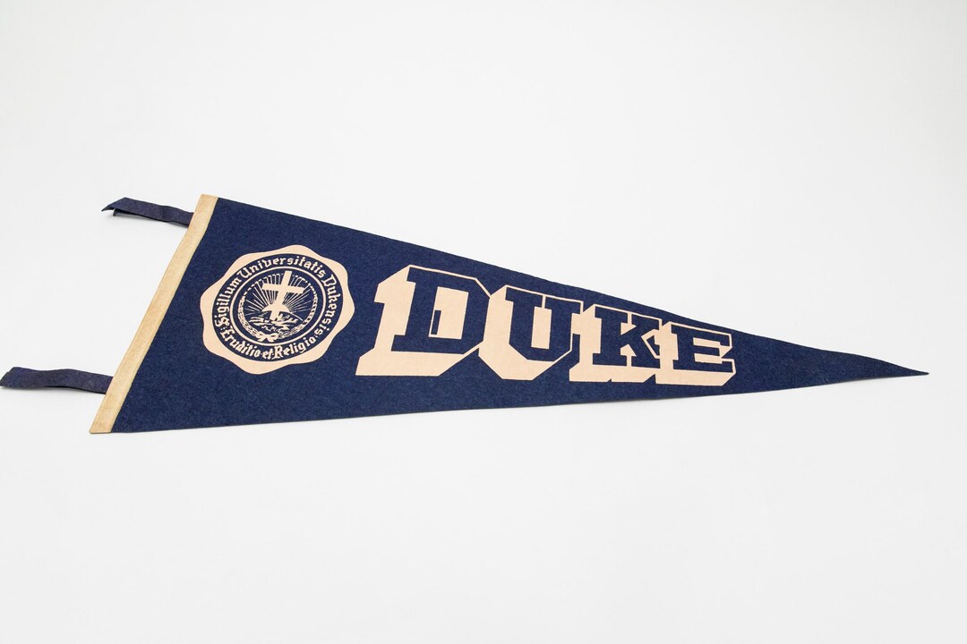 Large Vintage Duke University Souvenir Felt Pennant - Etsy