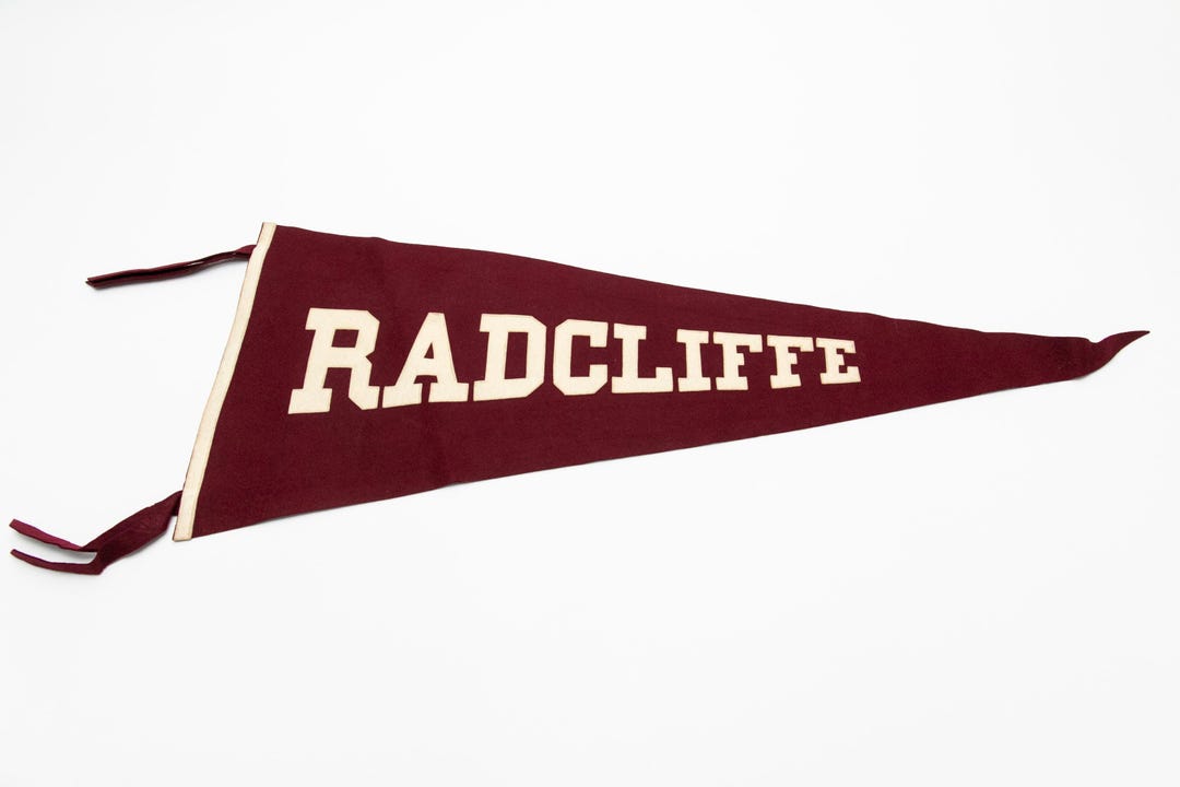 Large Vintage Radcliffe College Massachusetts Souvenir Felt Pennant - Etsy