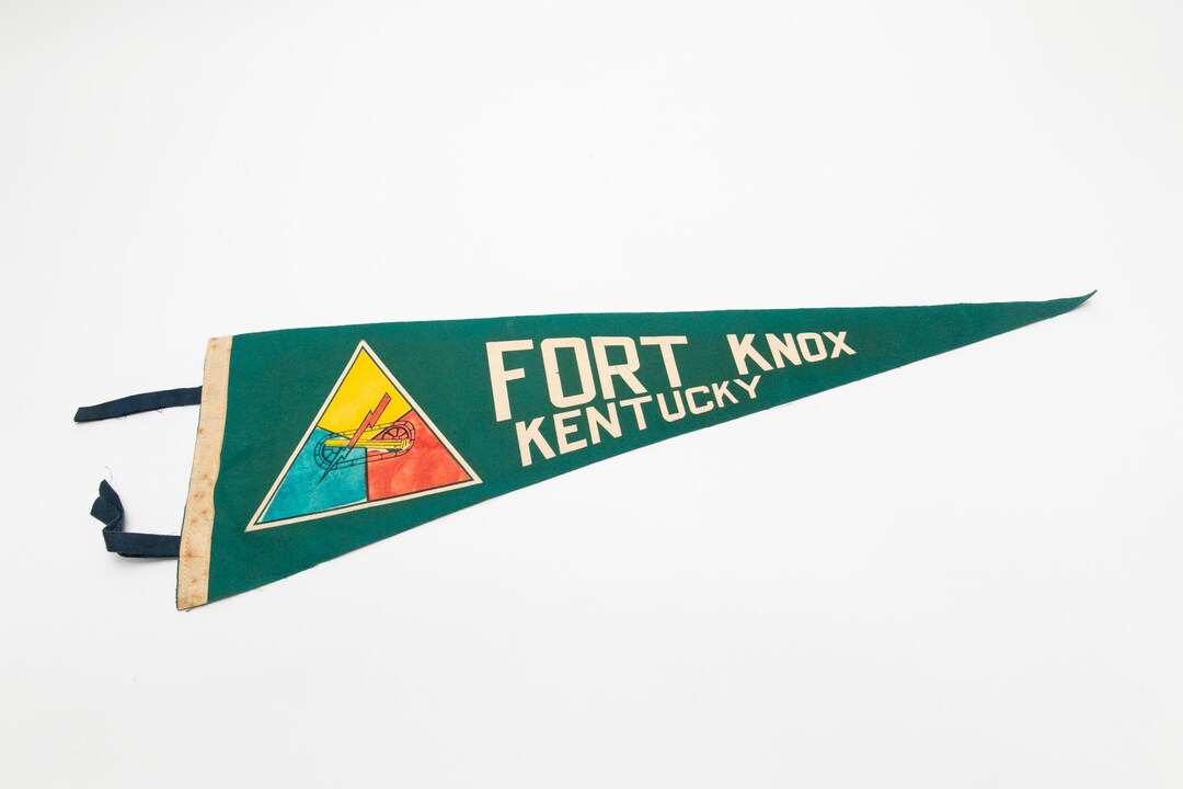 Vintage U.S. Army Fort Knox Kentucky Souvenir Felt Pennant - Etsy