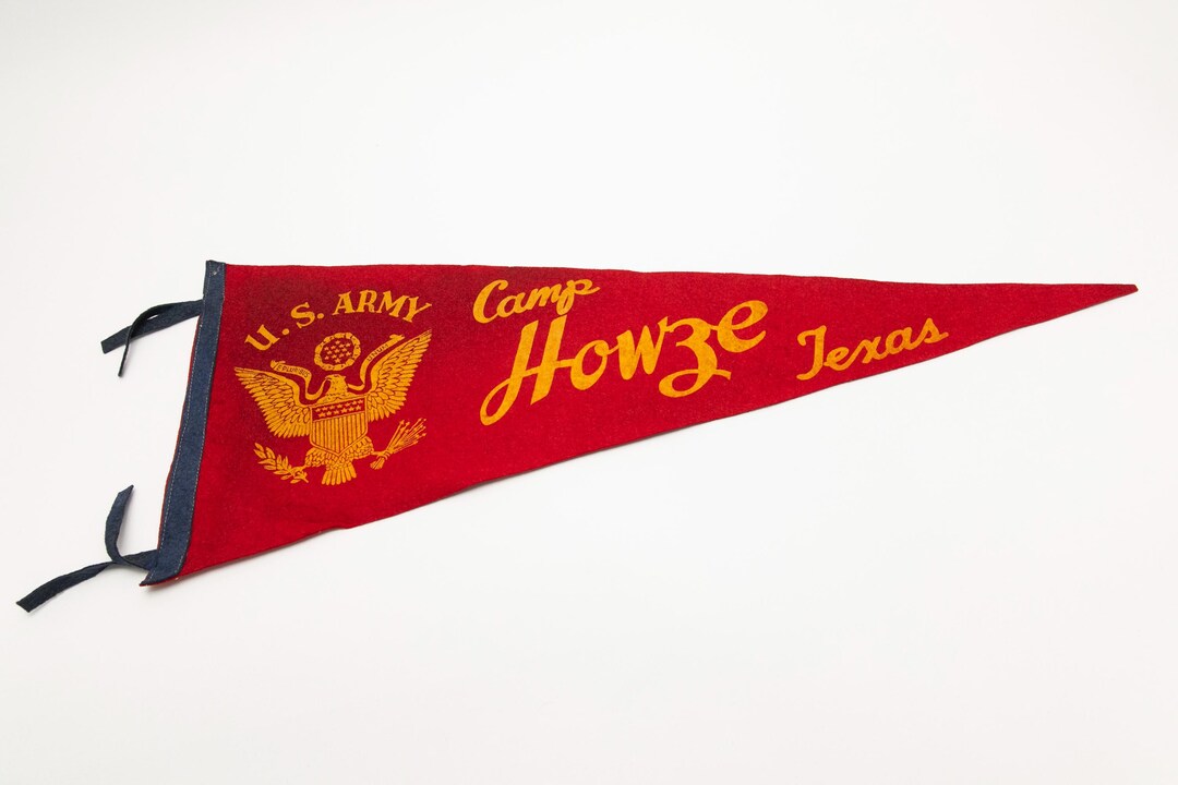 Large Vintage WW2 U.S. Army Camp Howze Texas Souvenir Felt Pennant - Etsy