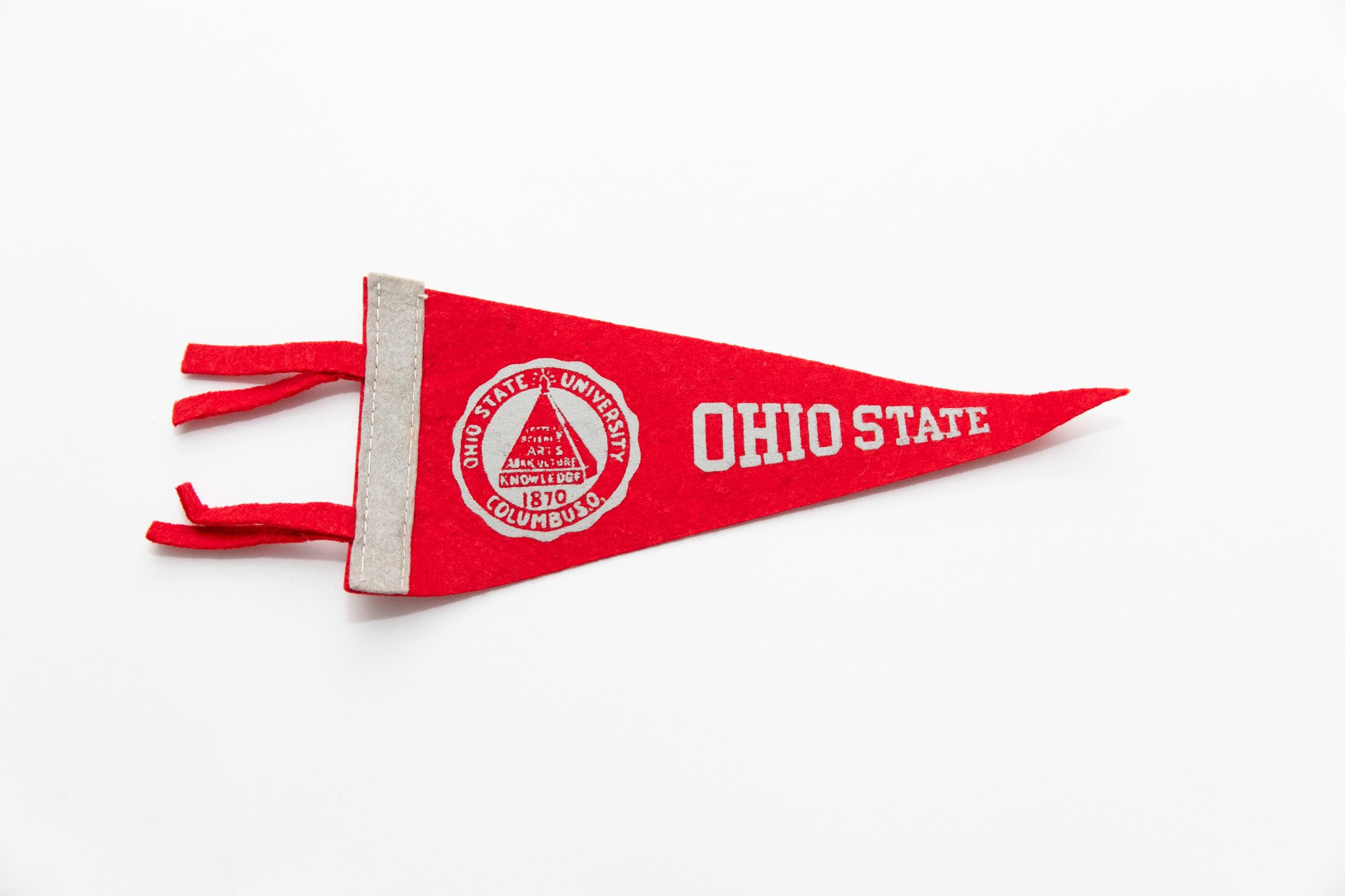 Vintage the Ohio State University Souvenir Mini Felt Pennant - Etsy