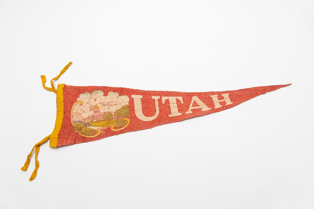 Early Vintage Utah State Capitol Building Souvenir Felt Pennant - Etsy