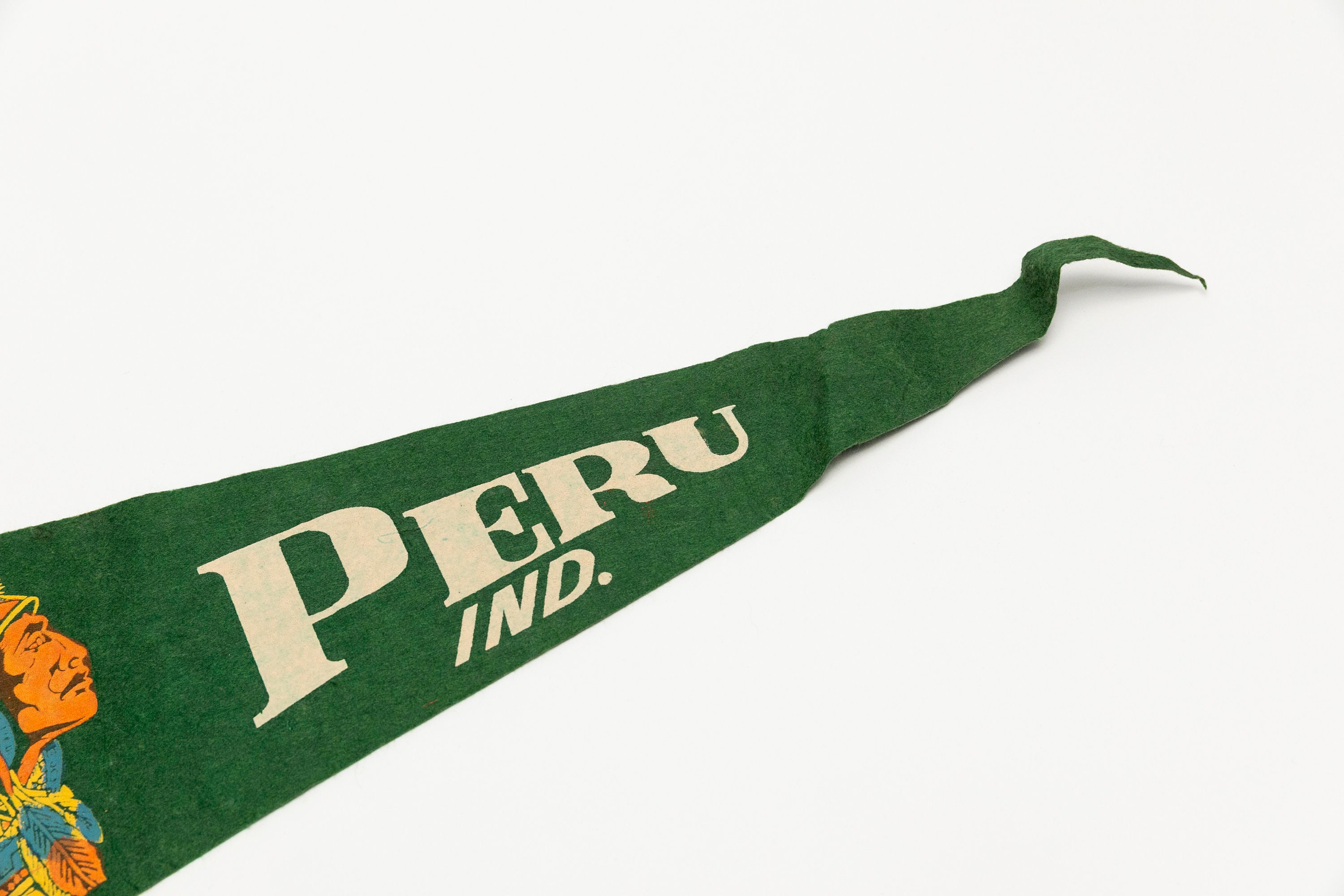 Vintage Peru Indiana Souvenir Felt Pennant - Etsy