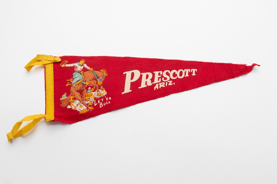 Vintage Prescott Arizona Rodeo Souvenir Felt Pennant - Etsy