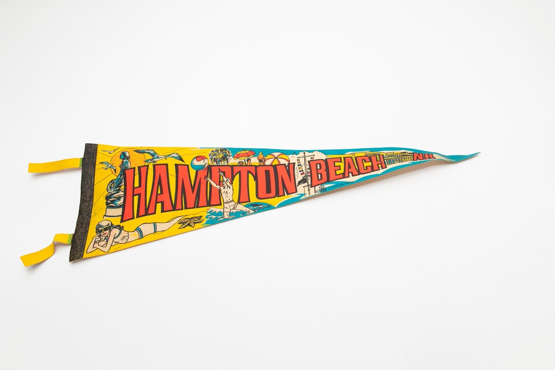 Vintage Hamilton Beach New Hampshire Souvenir Felt Pennant - Etsy