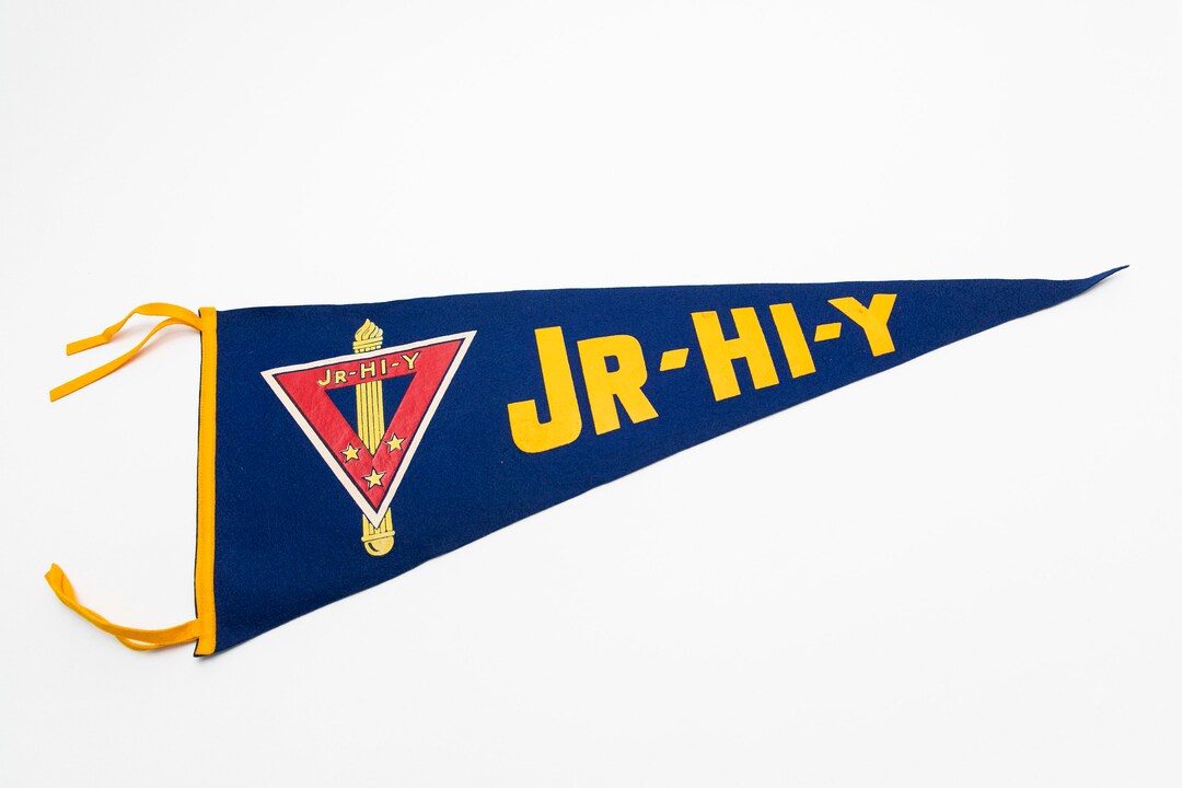 Large Vintage YMCA JR-HI-Y Club Souvenir Felt Pennant - Etsy