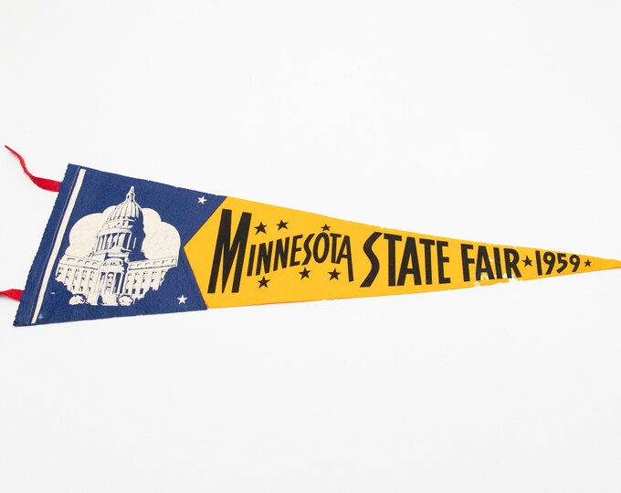 Vintage 1959 Minnesota State Fair Souvenir Felt Pennant - Etsy