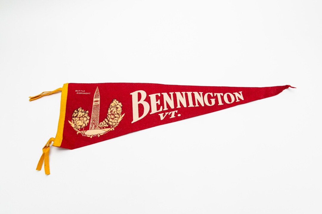 Vintage Battle Monument Bennington Vermont Souvenir Felt Pennant - Etsy