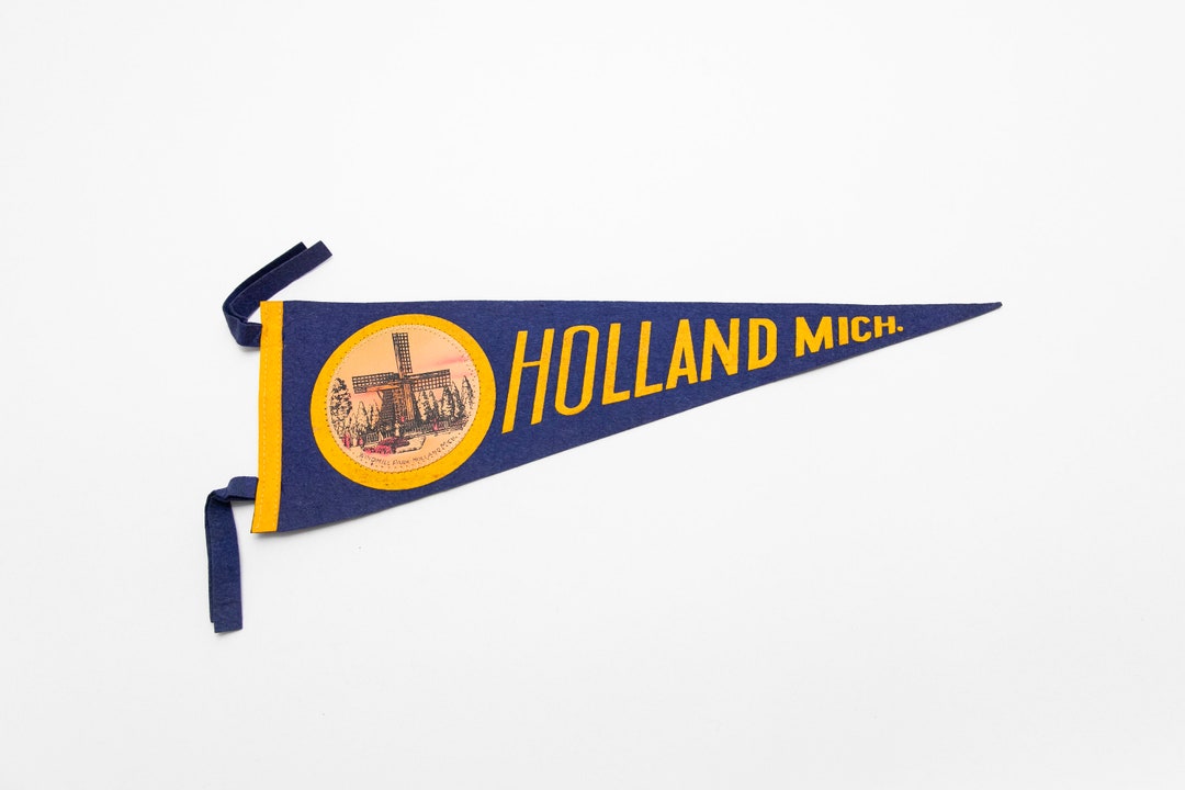 Early Vintage Holland Michigan Windmill Park Souvenir Felt Pennant - Etsy