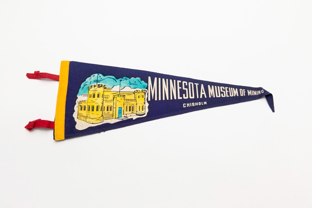 Vintage Minnesota Museum of Mining Chisholm Souvenir Felt Pennant - Etsy
