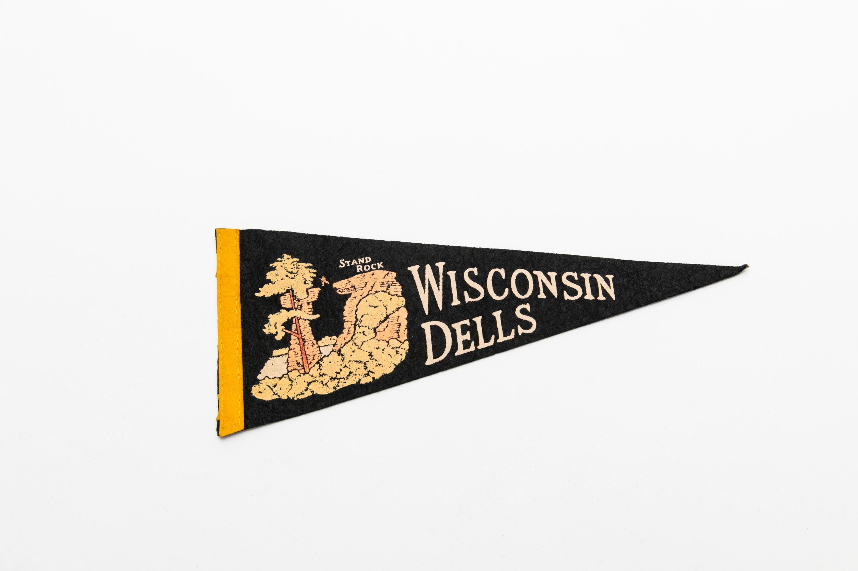 Vintage Stand Rock Wisconsin Dells Souvenir Felt Pennant - Etsy