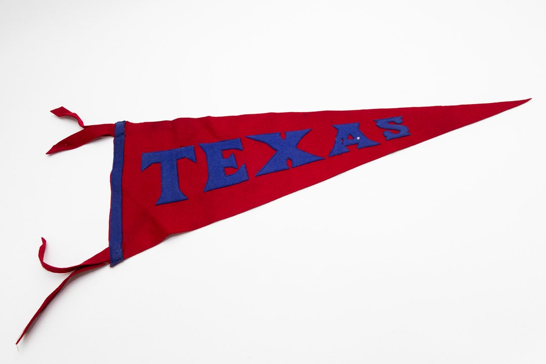 Large Vintage Sewn Letter Texas Souvenir Felt Pennant - Etsy