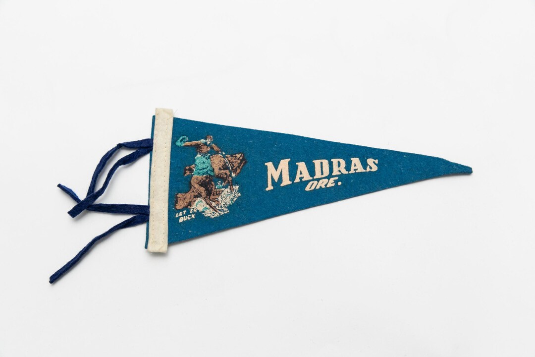 Vintage Madras Oregon Rodeo Souvenir Felt Pennant - Etsy