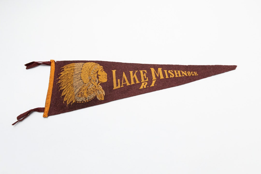 Vintage Lake Mishnock Rhode Island Souvenir Felt Pennant - Etsy