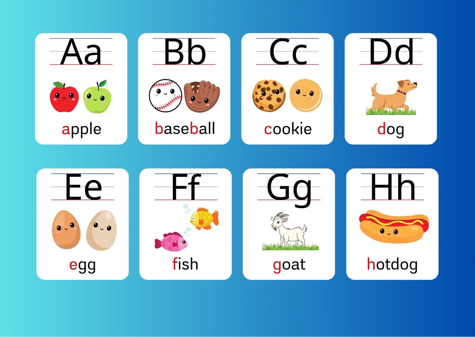 Printable Alphabet Chart - Digital Download ABC Learning Poster for ...