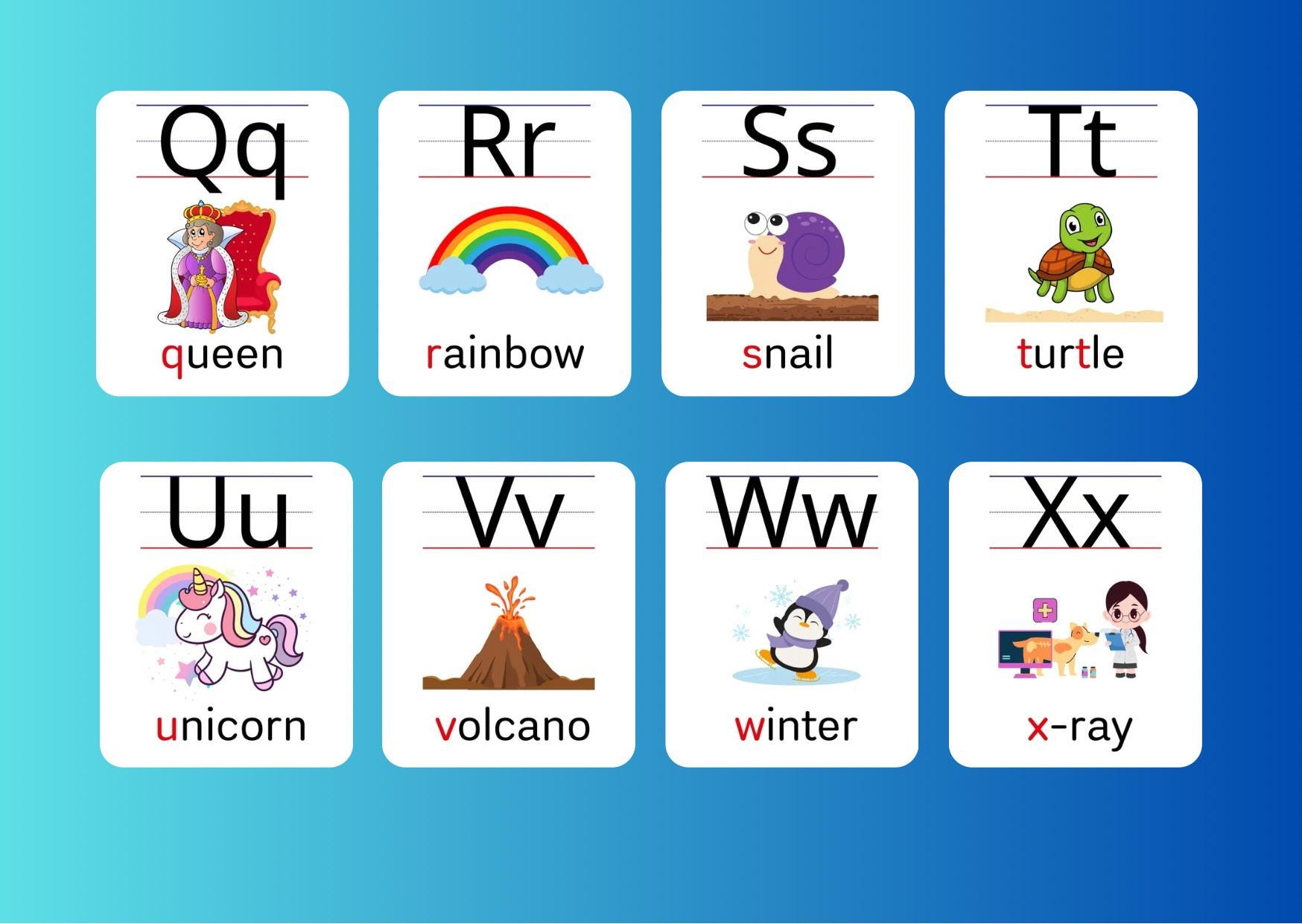 Printable Alphabet Chart - Digital Download ABC Learning Poster for ...