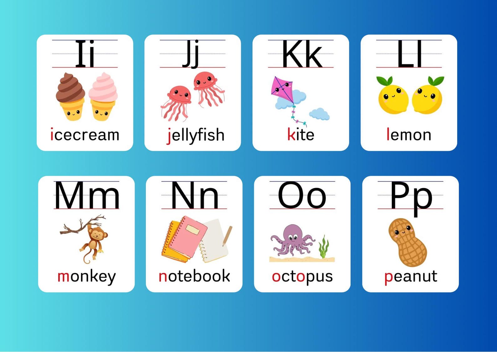 Printable Alphabet Chart - Digital Download ABC Learning Poster for ...