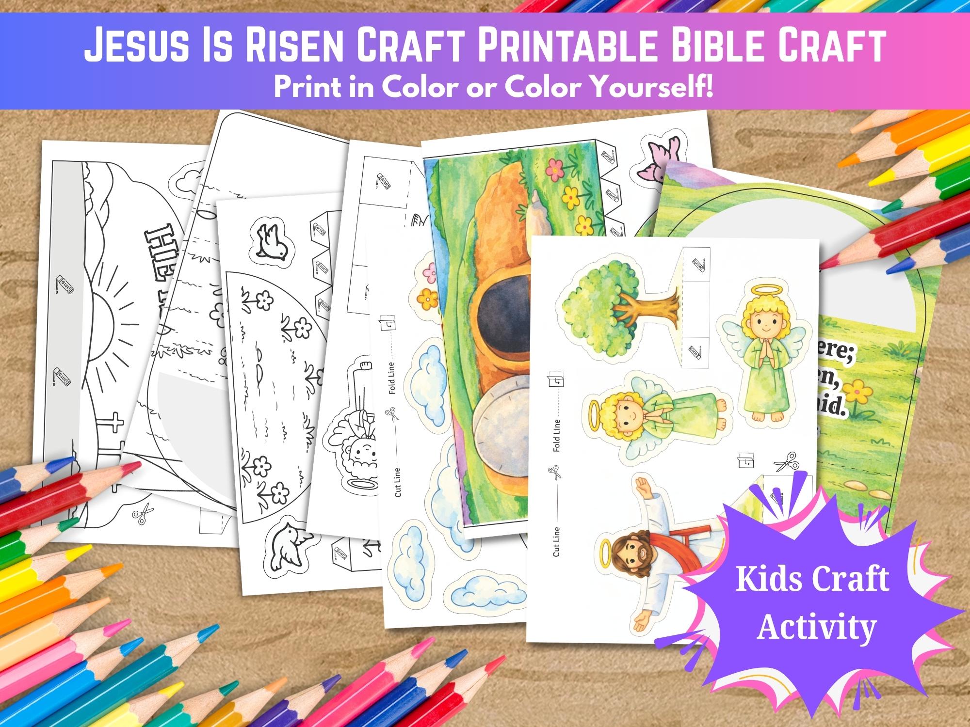 Easter Resurrection 3D Paper Craft Diorama | Jesus is Risen Bible ...
