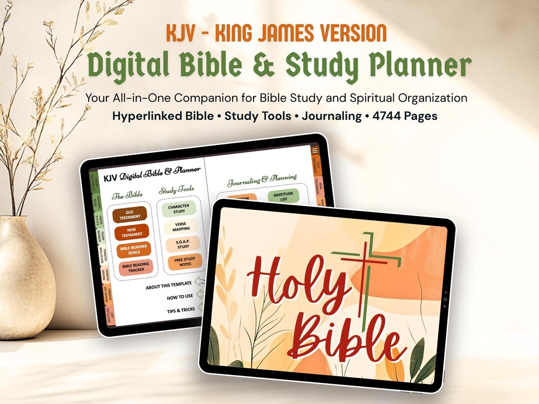 Orange KJV Digital Bible Study Planner - Full Scripture, Hyperlinked ...