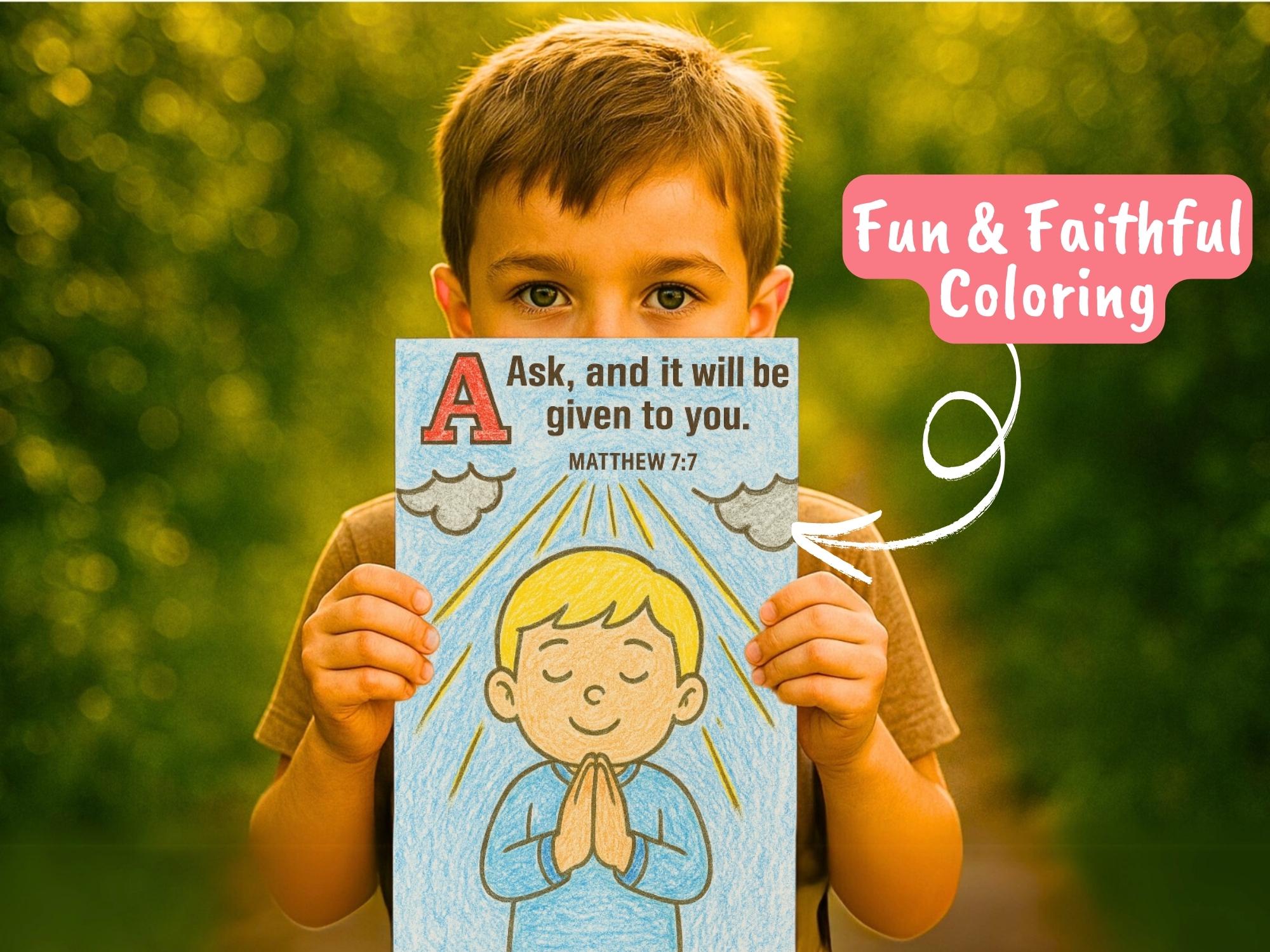 ABC Bible Coloring Book for Kids - 26 Christian Verses A-Z, Printable ...