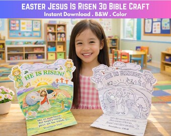 Easter Resurrection 3D Paper Craft Diorama | Jesus is Risen Bible ...