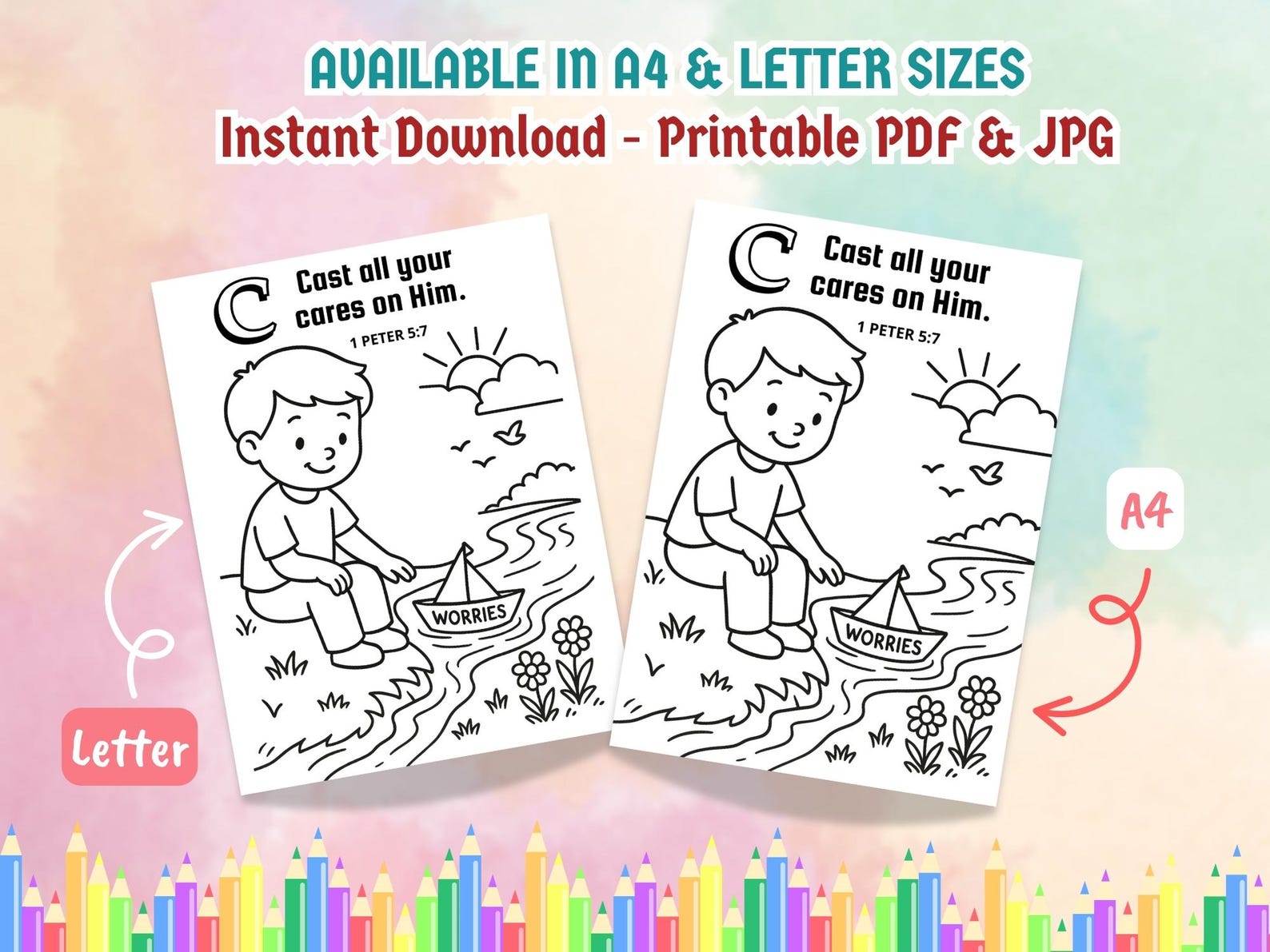ABC Bible Coloring Book for Kids - 26 Christian Verses A-Z, Printable ...