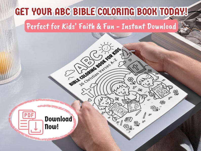 ABC Bible Coloring Book for Kids - 26 Christian Verses A-Z, Printable ...