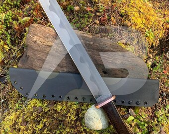 30" Beautiful Custom Handmade D2 Steel Acid Black Katana Sword With ...