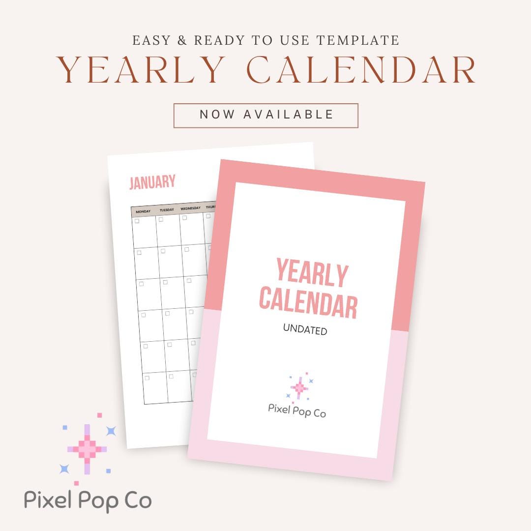 Yearly Calendar - Etsy