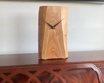 Cherry Clock Made From Solid Live Edge Cherry Wood Slab - Etsy