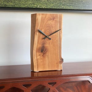 Cherry Clock Made From Solid Live Edge Cherry Wood Slab - Etsy