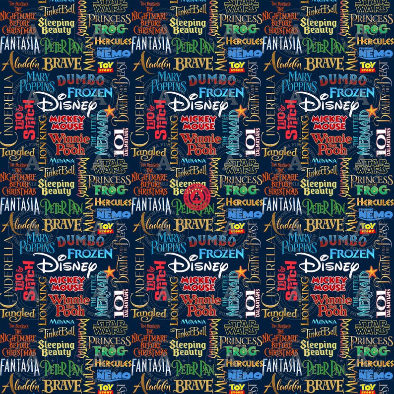 14 Seamless Pattern Bundle JPEG, Mickey Minnie Daisy Pluto Olaf Stitch ...