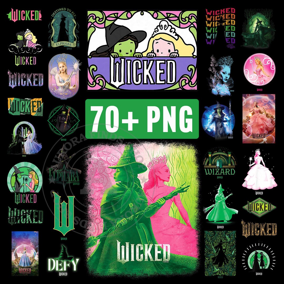 Wicked Png Bundle: Wicked Change for Good Png, Wicked Pink and Green ...