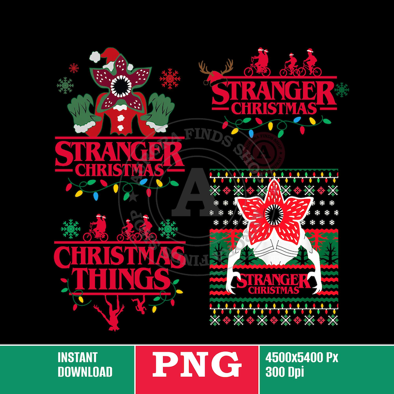 Christmas Stranger Thing Svg - Etsy