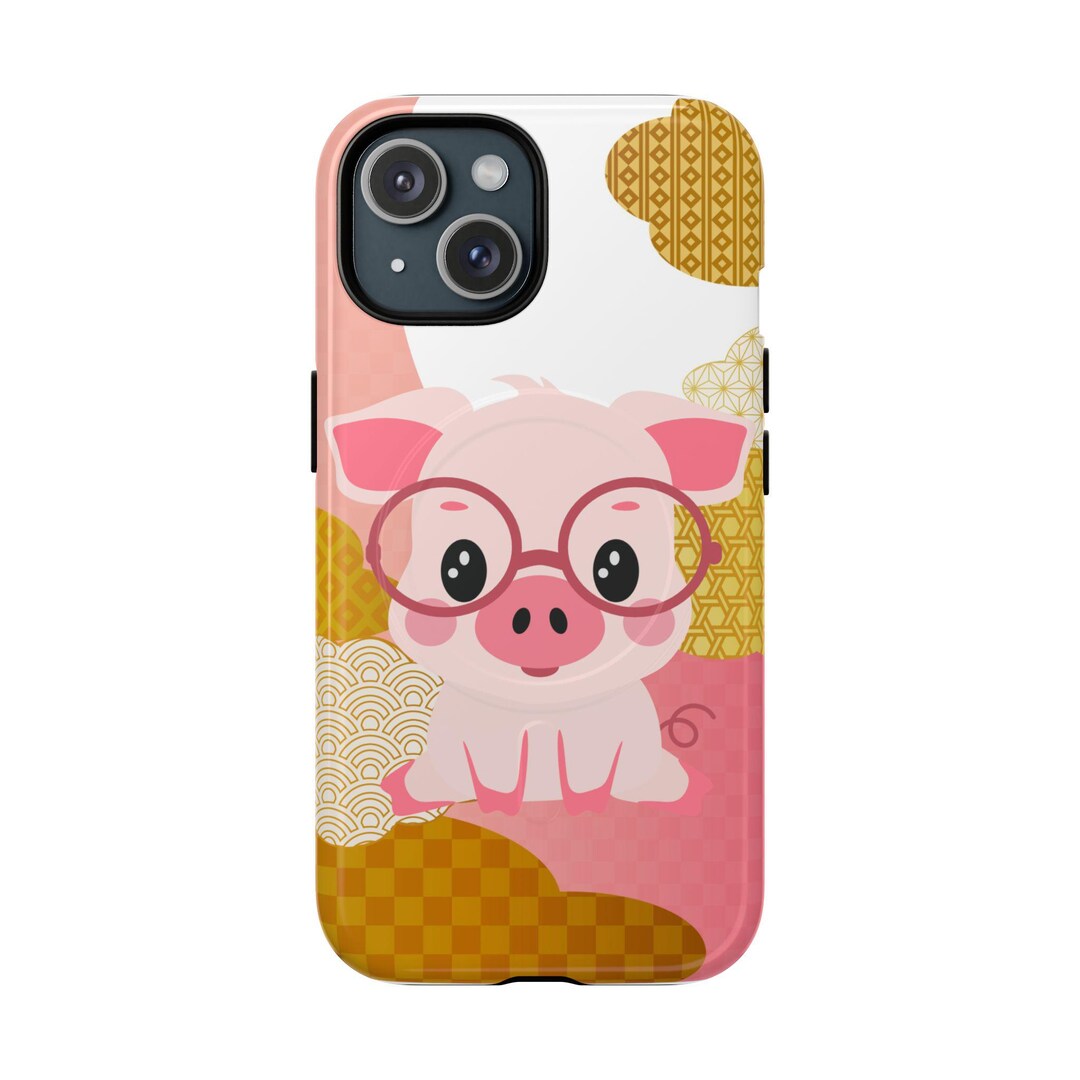 Cute Piggy Phone Case, Kawaii Animal Design, Tough Magnetic Case for ...